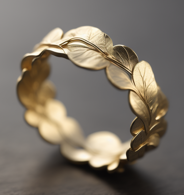 Leaf Rings | Leaf wedding band | Gold olive leaf branch – Satinski